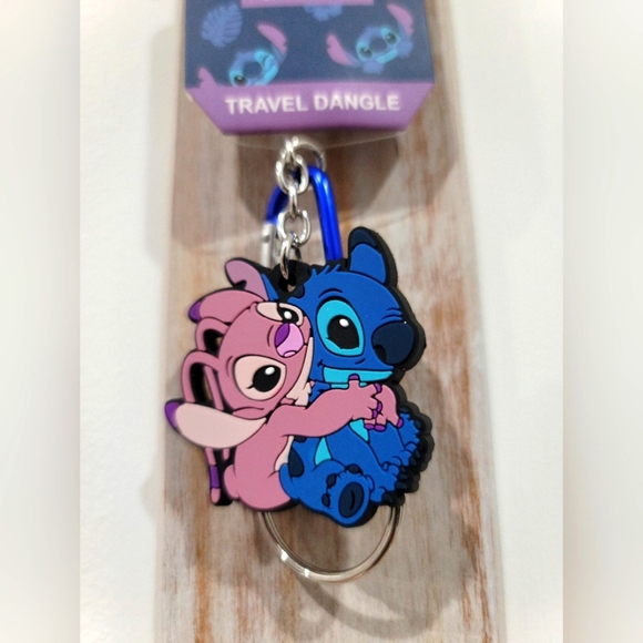 Disney | Accessories | Disneys Stitch And Angel Travel Dangle Keychain ...